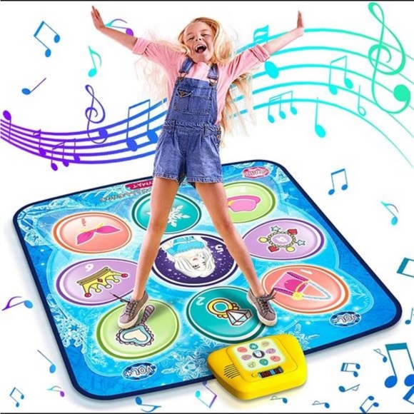 Toys | Dance Mat For Kids Blue Frozen Themed Musical Dance Pad Dance ...